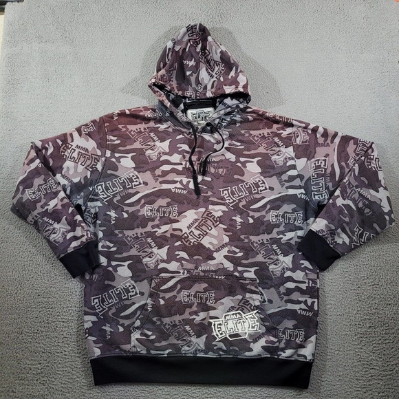 Mma Elite | Shirts | Vintage Mma Elite Hoodie Mens Extra Large Gray ...